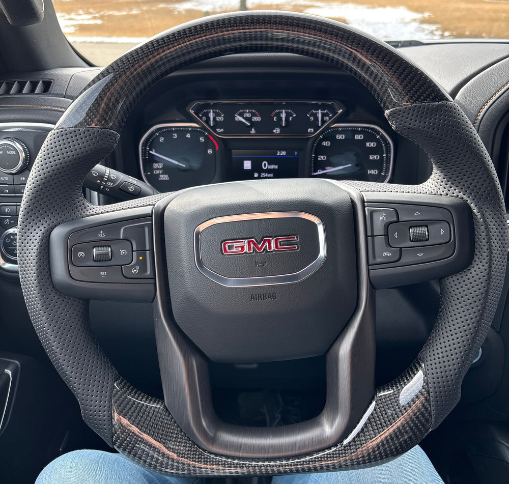 2019-2026 GMC Sierra 1500/2500/3500 and Yukon Carbon fibre steering wh ...